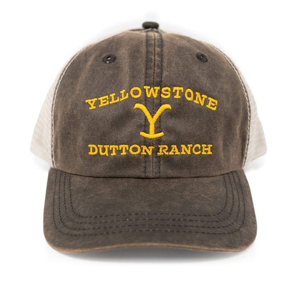 Accessories | Yellowstone Dutton Ranch Grey Distressed Baseball Hat ...